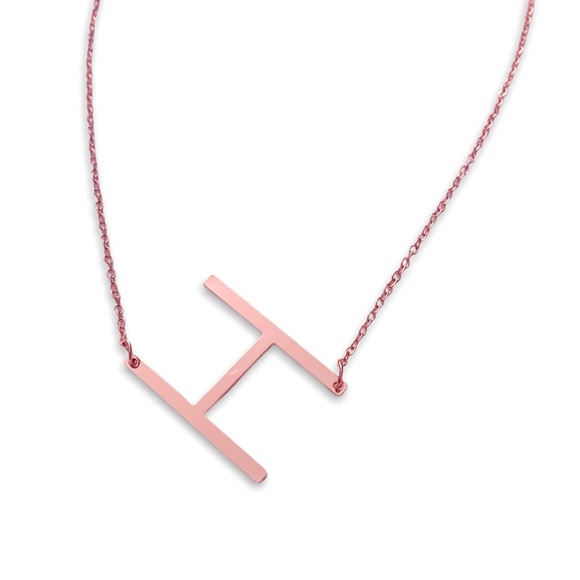 Jewelry | New Letter H Initial Rose Gold Necklace Jewelry H Pendant ...